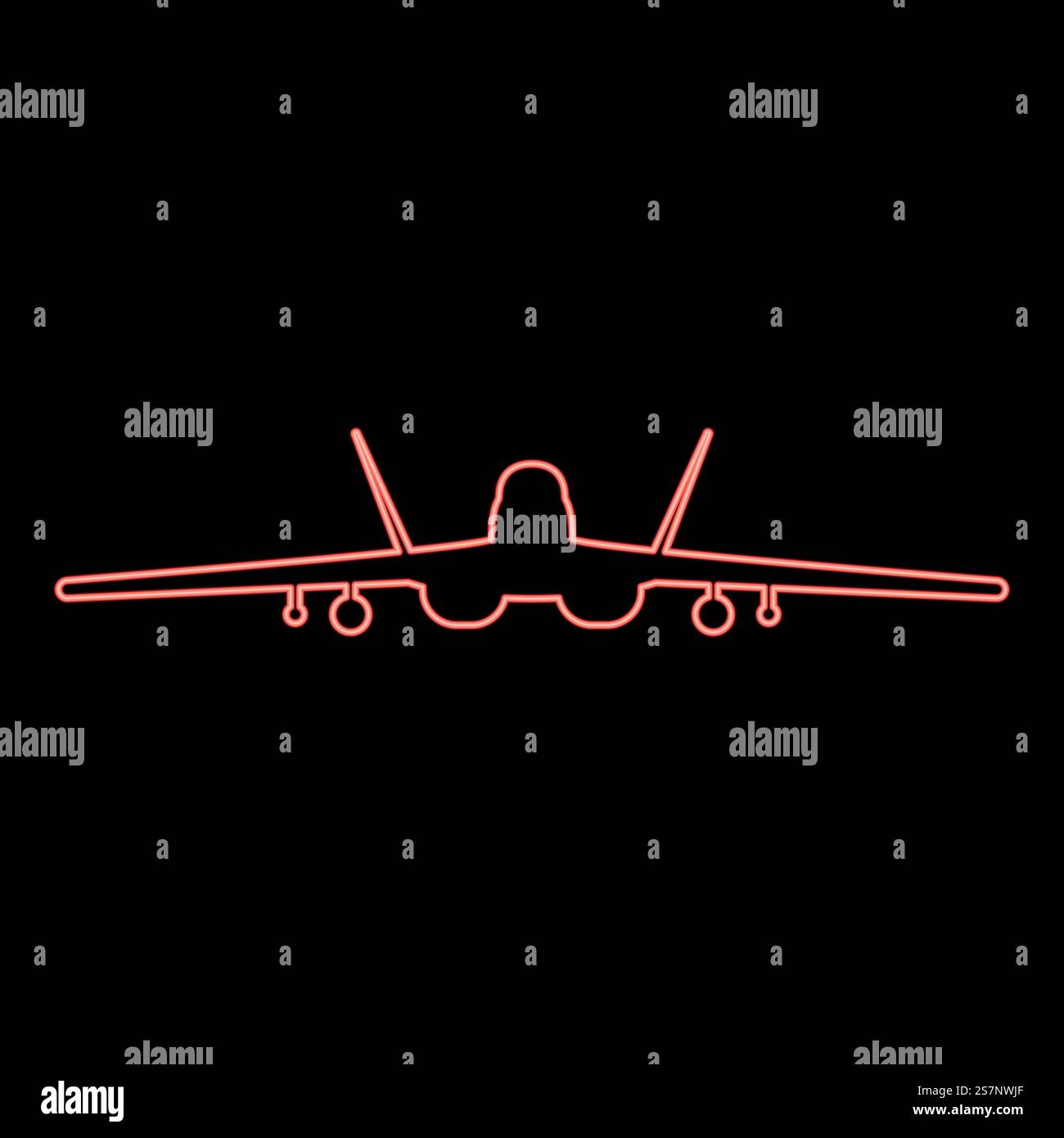 Neon jet fighter fight airplane modern combat aviation warplane red ...