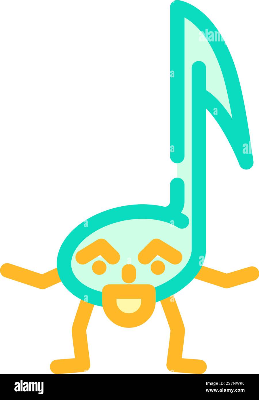 Music note character retro Stock Vector Images - Alamy