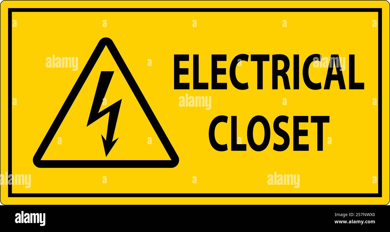 Safety Sign Electrical Closet Stock Vector Image & Art - Alamy