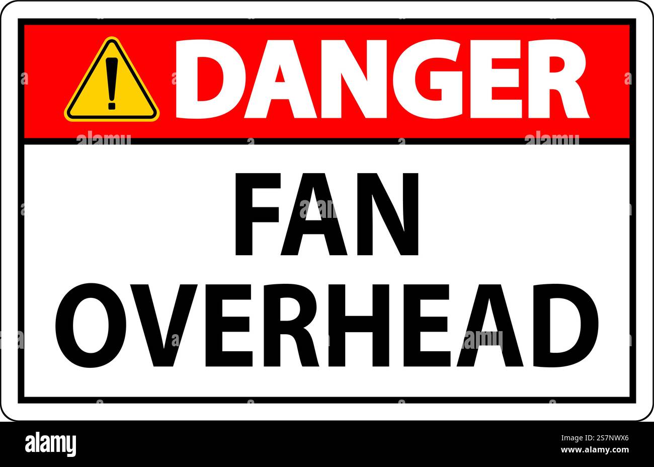 Danger Sign Fan Overhead Stock Vector Image & Art - Alamy