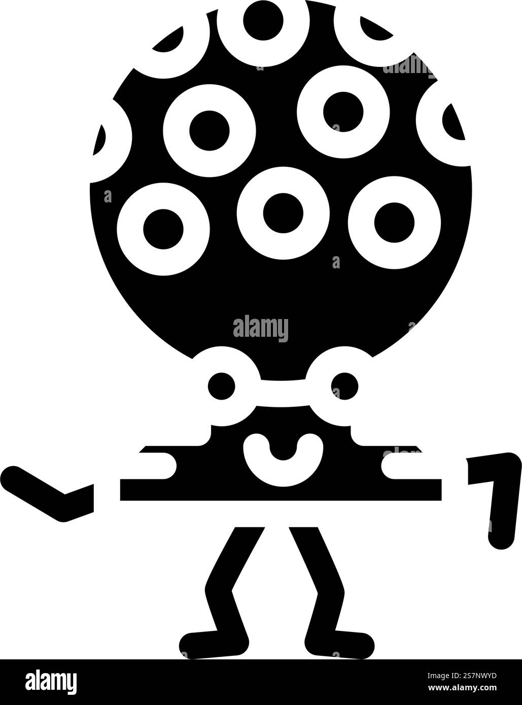 disco ball retro music character glyph icon vector. disco ball retro ...