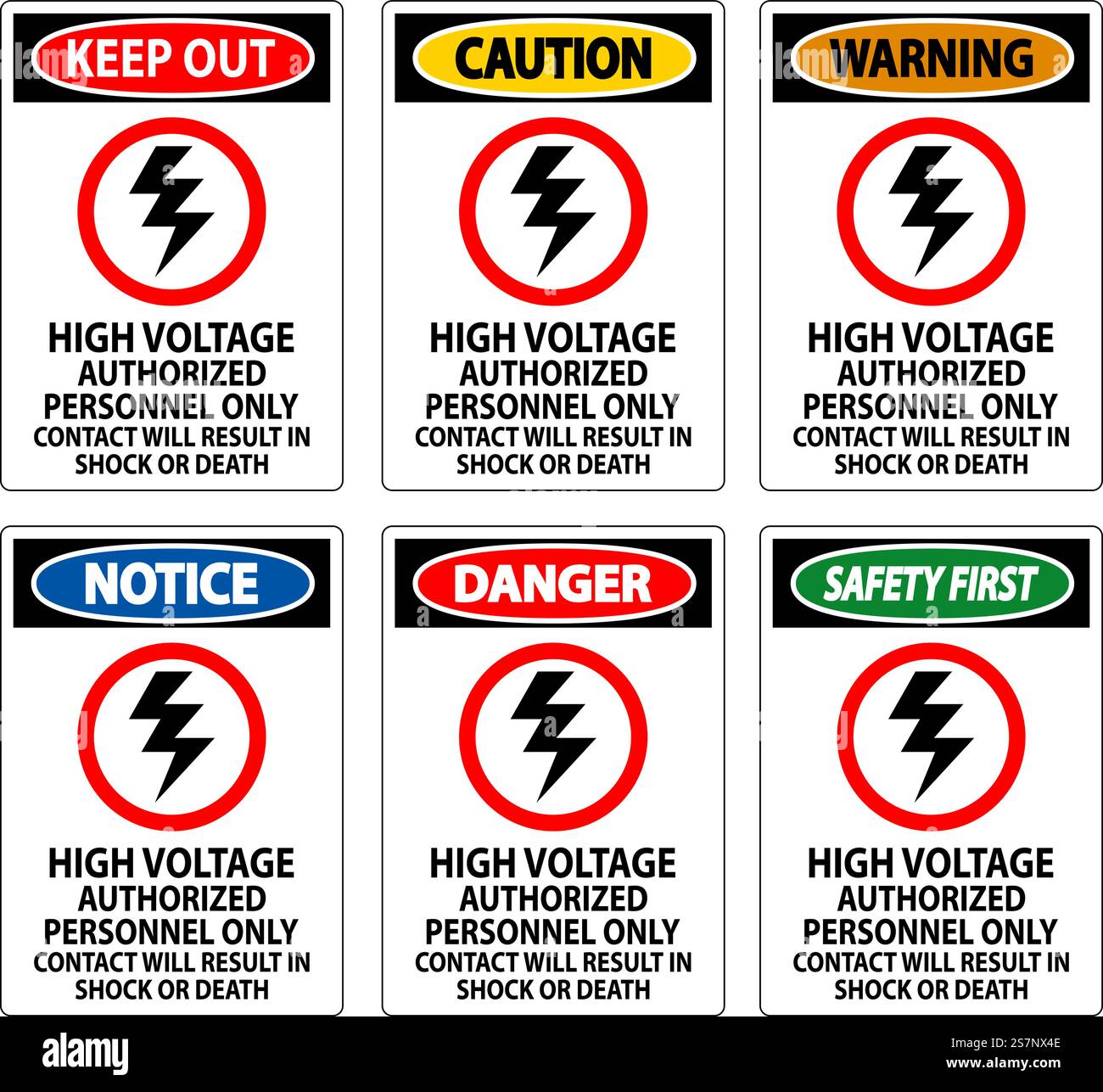 Keep Out Sign High Voltage, Authorized Personnel Only, Contact Will ...