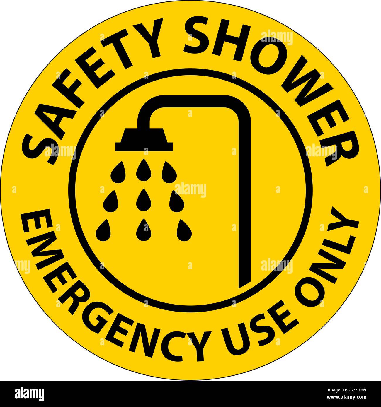 Safety Shower Sign, Safety Shower - Emergency Use Only Stock Vector ...
