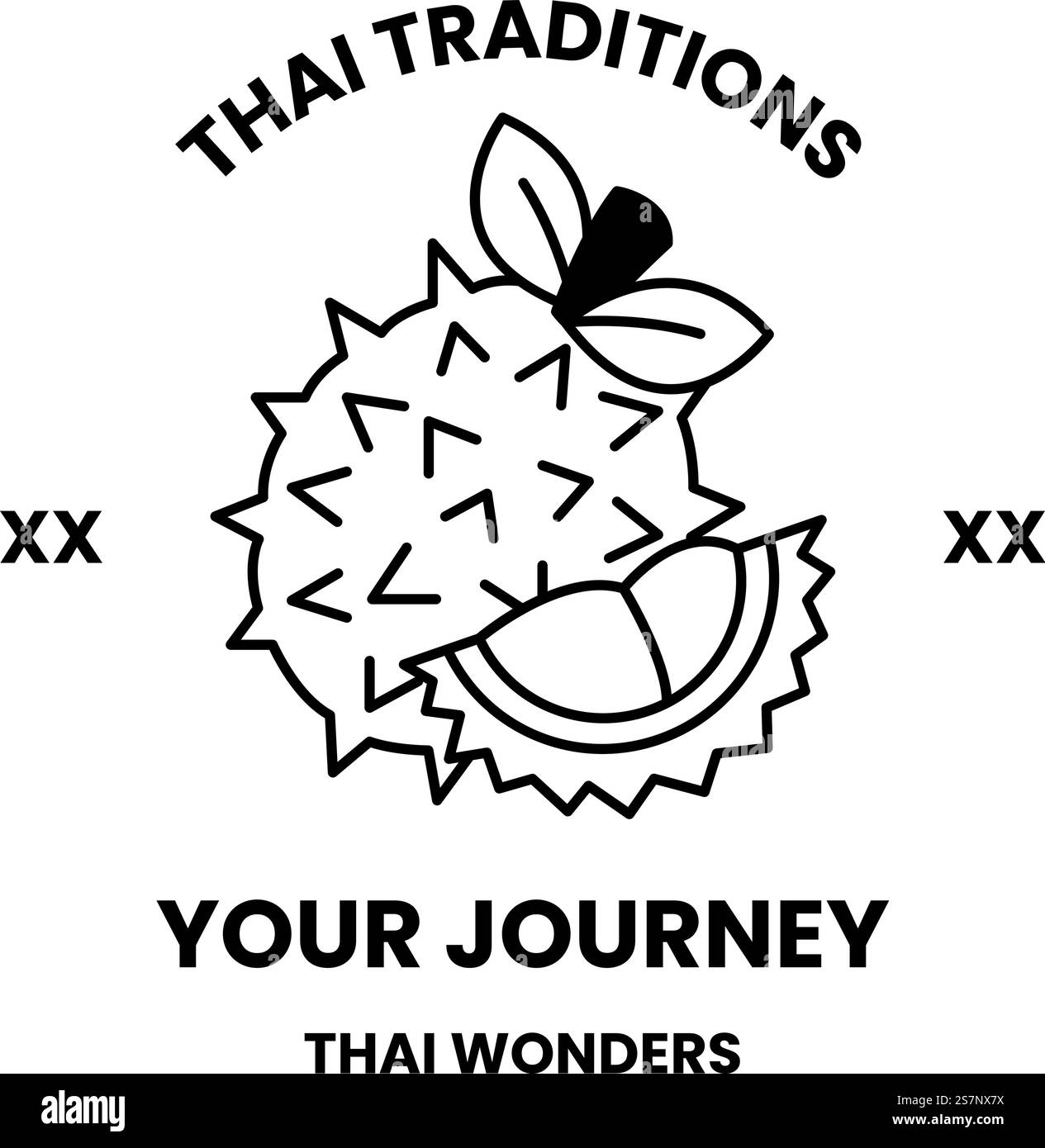 Durian line drawing hi-res stock photography and images - Alamy
