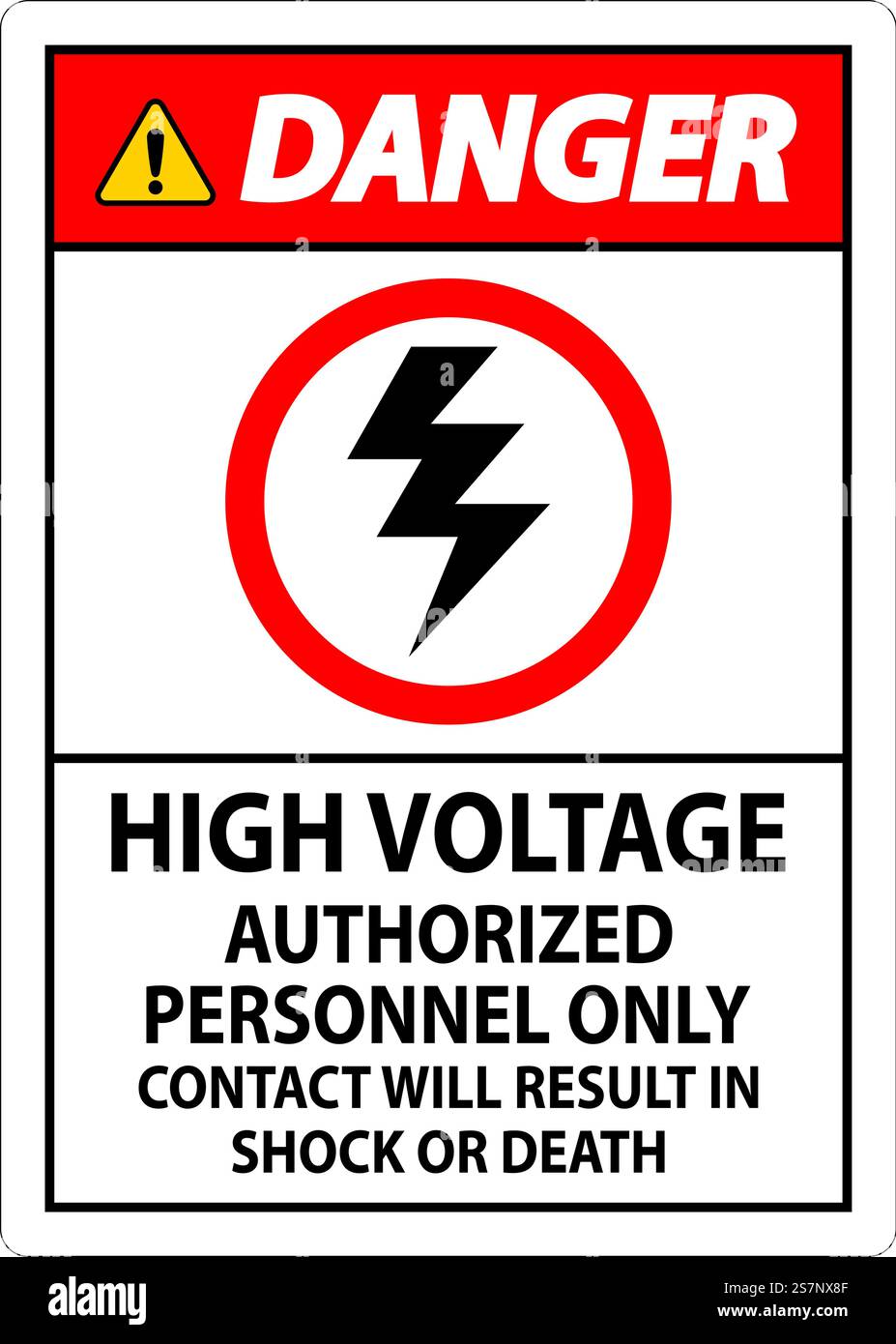 Warning danger death electricity pylon Stock Vector Images - Alamy