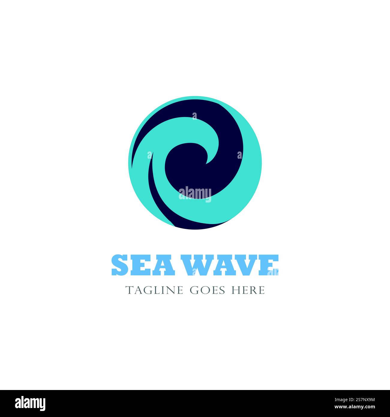 Sea wave logo vector business element and symbol Stock Vector Image ...