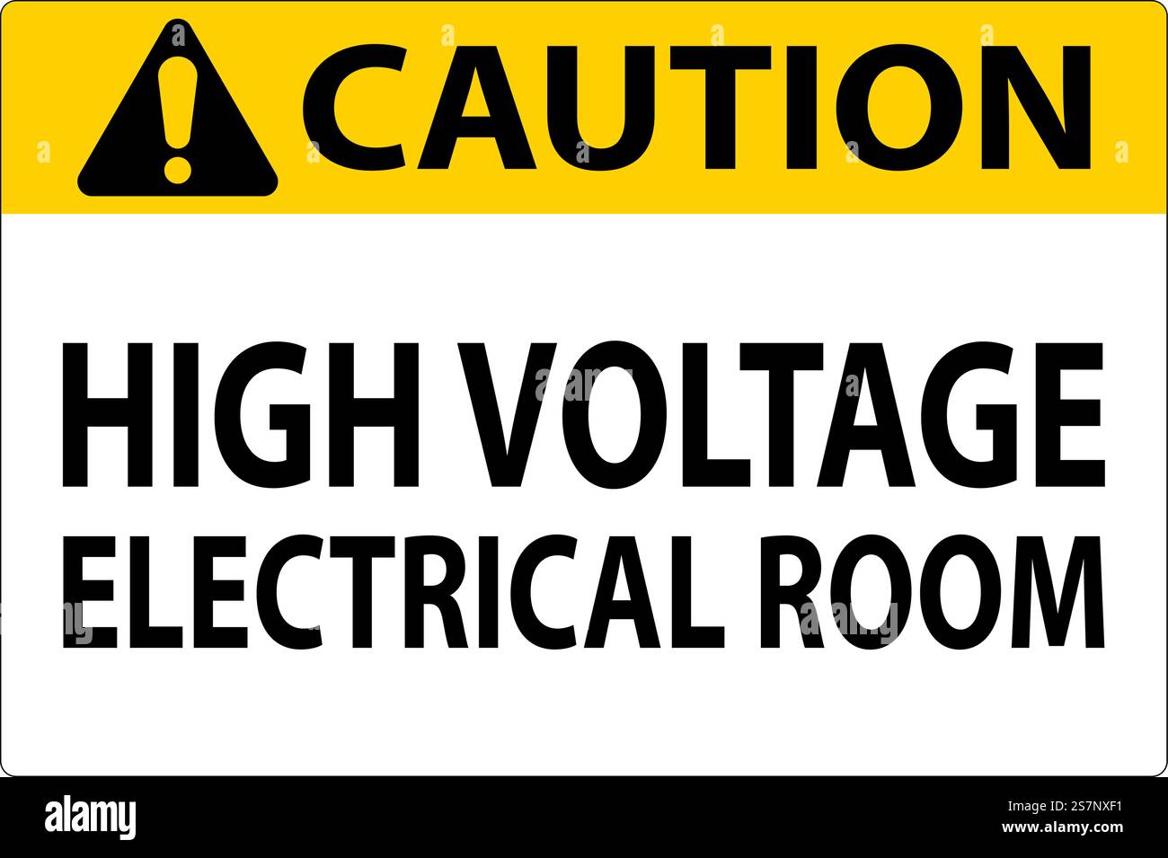 Caution Sign High Voltage - Electrical Room Stock Vector Image & Art ...