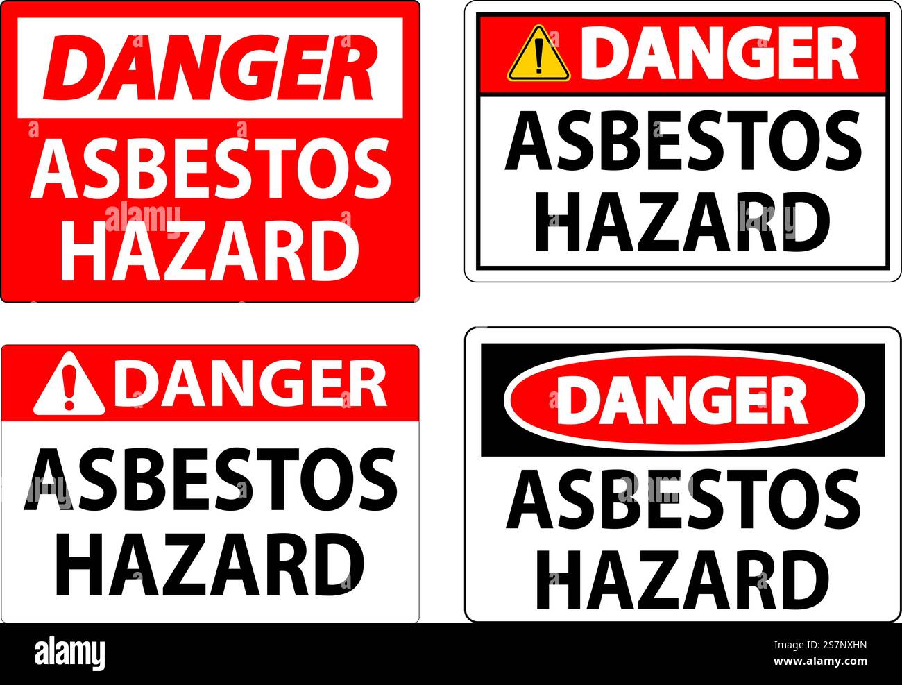 Asbestos signs Cut Out Stock Images & Pictures - Alamy