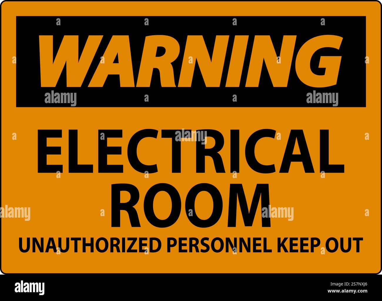 Warning Sign Electrical Room - Unauthorized Personnel Keep Out Stock ...