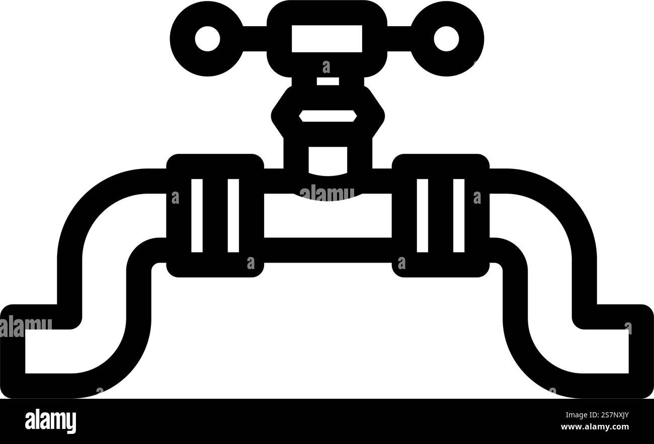pipeline gas service line icon vector. pipeline gas service sign ...