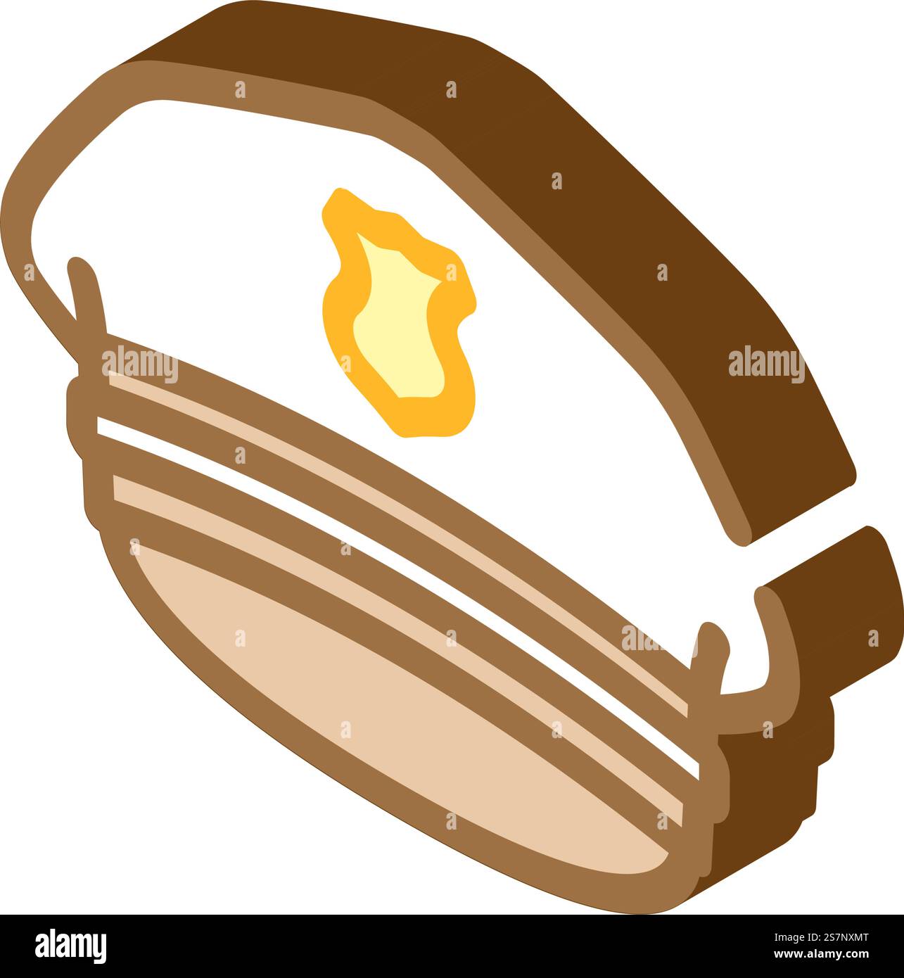 police hat cap isometric icon vector. police hat cap sign. isolated ...