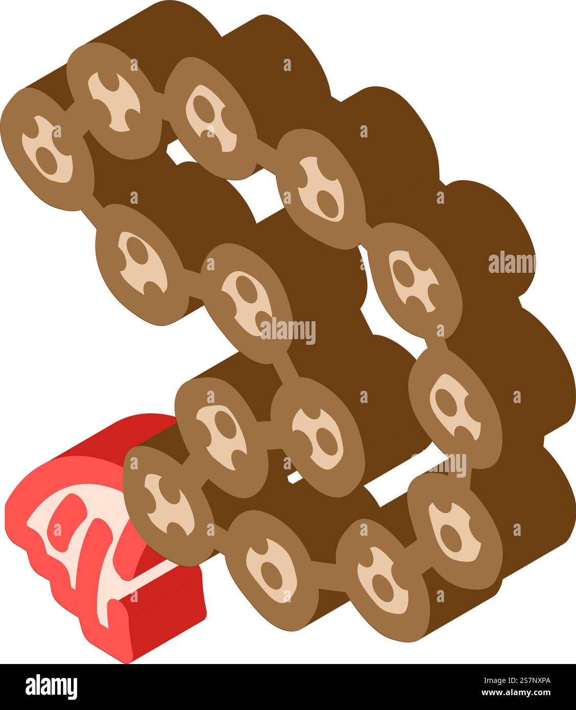 rudraksha beads isometric icon vector. rudraksha beads sign. isolated ...