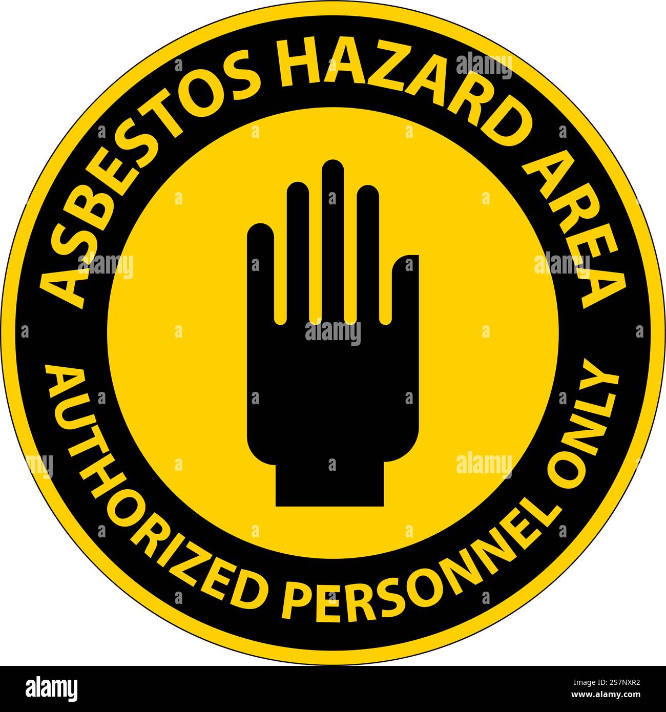 Asbestos Warning Signs Asbestos Hazard Area Authorized Personnel Only ...