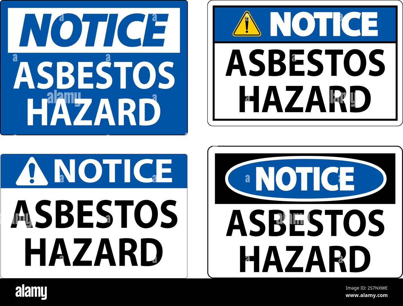 Asbestos Notice Signs Asbestos Hazard Area Authorized Personnel Only ...