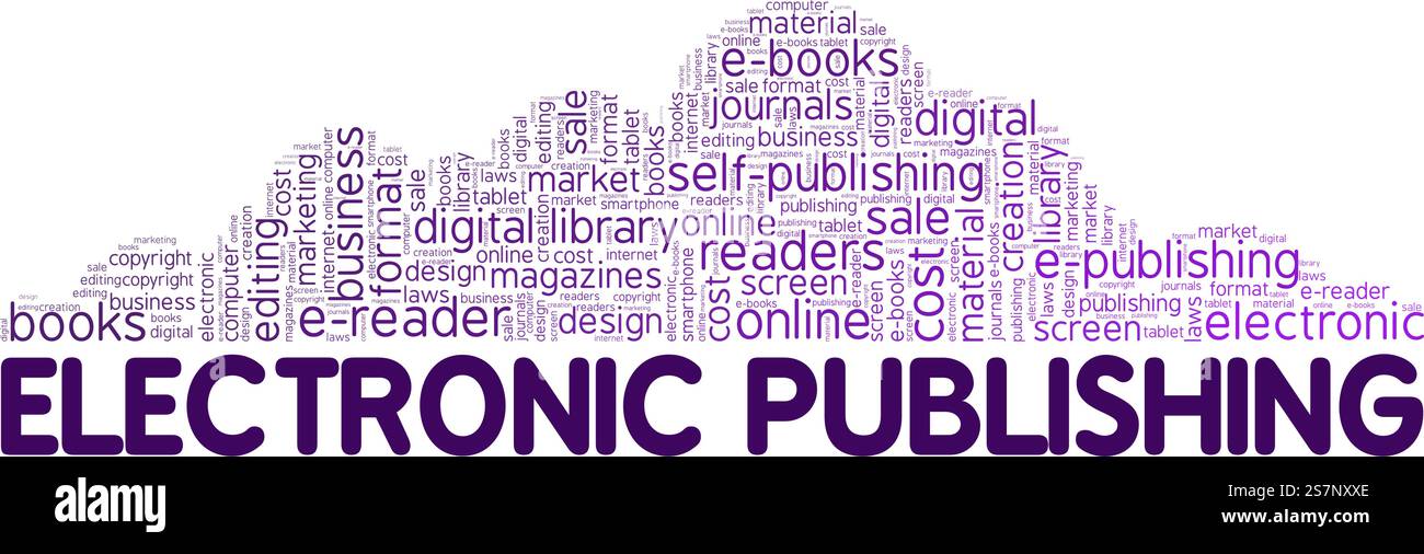 Electronic Publishing. e-publishing conceptual vector illustration word ...
