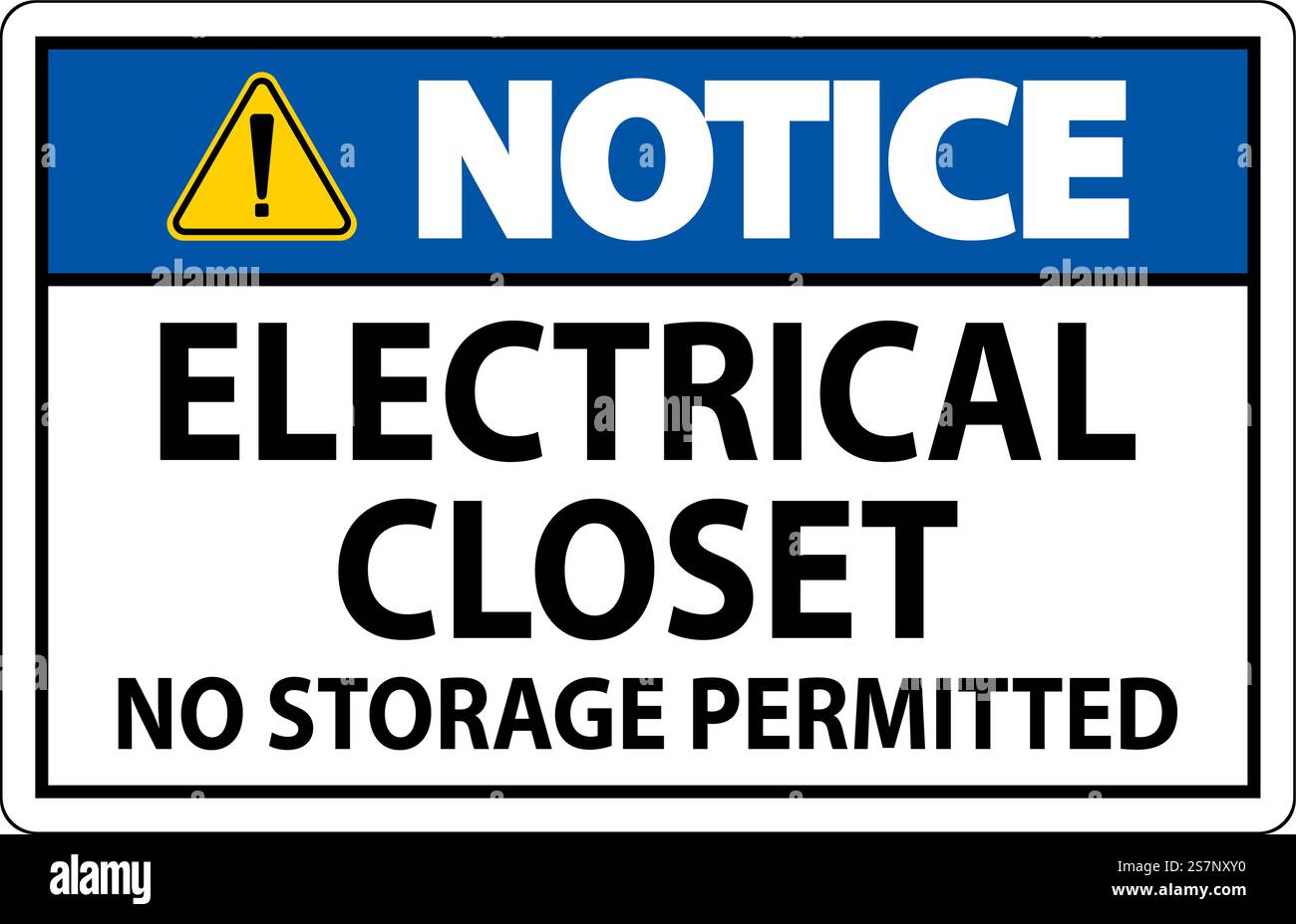 Notice Sign Electrical Closet - No Storage Permitted Stock Vector Image ...