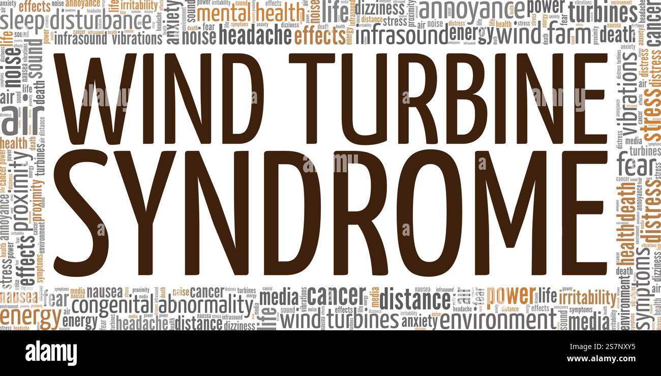 Wind Turbine Syndrome conceptual vector illustration word cloud ...
