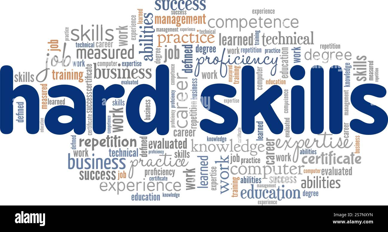 Hard Skills conceptual vector illustration word cloud isolated on white ...
