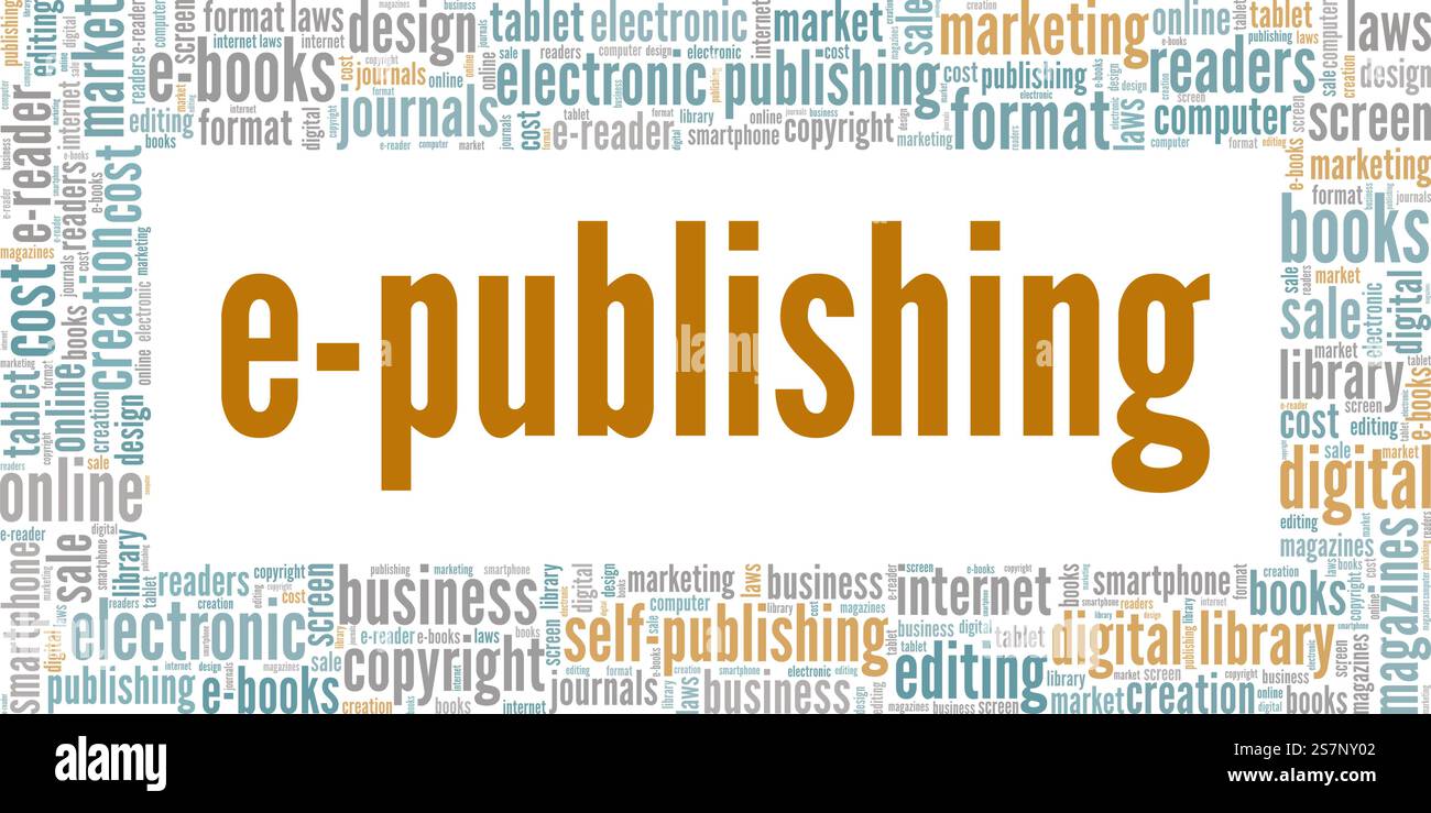 Electronic Publishing. e-publishing conceptual vector illustration word ...