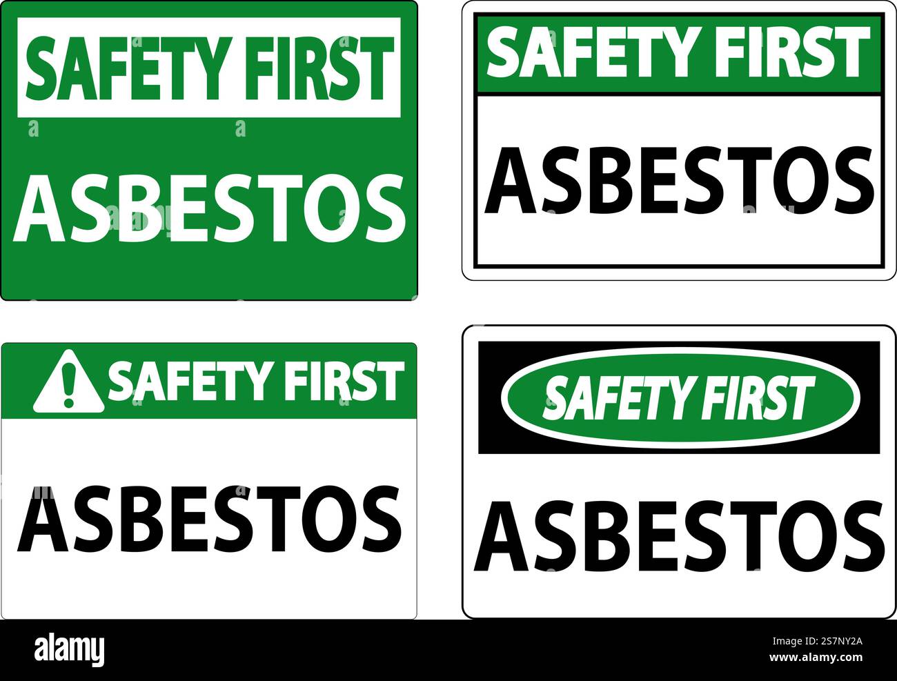 Asbestos Safety First Signs Asbestos Hazard Area Authorized Personnel ...
