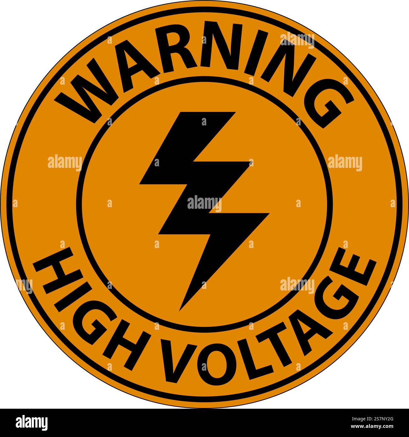 Floor Sign, Warning High Voltage Stock Vector Image & Art - Alamy