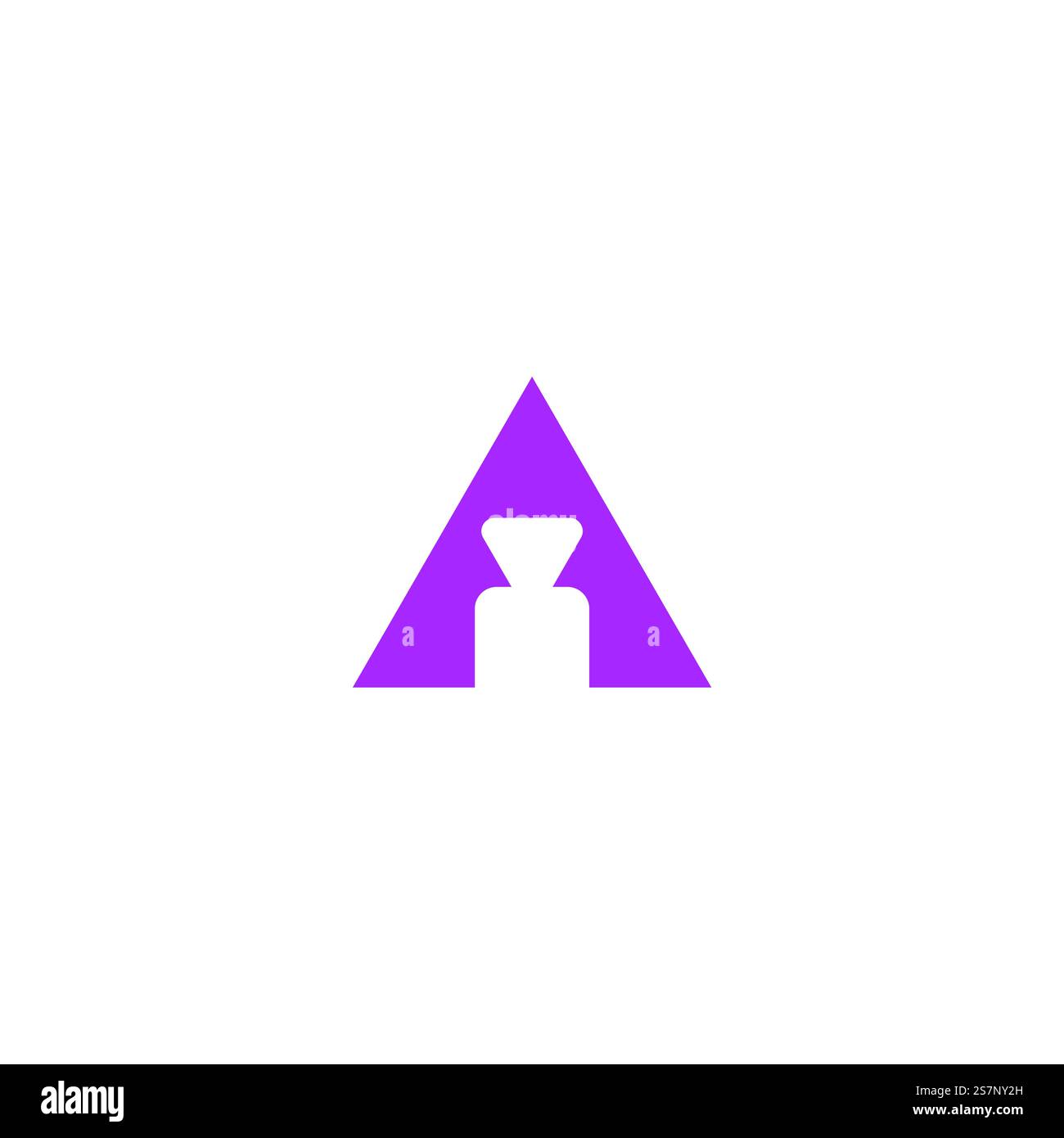 Letter A Triangle Logo Design. A Initial Icon Stock Vector Image & Art ...