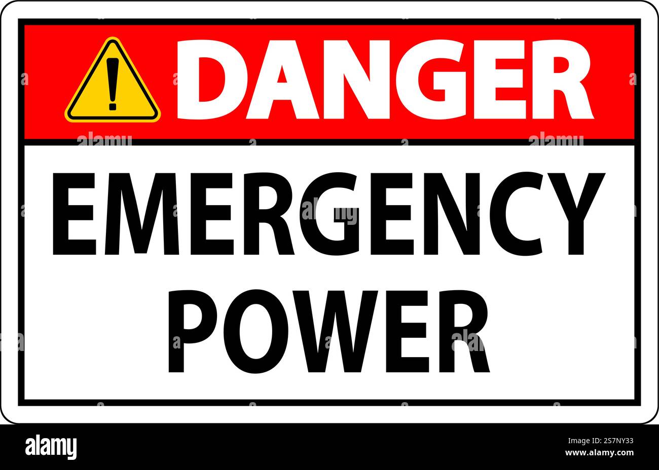 Danger Sign Emergency Power Stock Vector Image & Art - Alamy