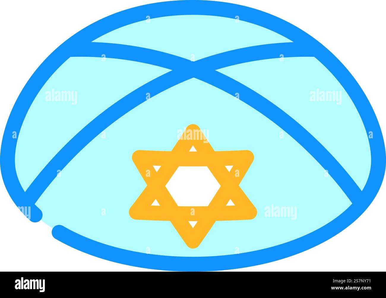 kippah yarmulke jewish color icon vector. kippah yarmulke jewish sign ...