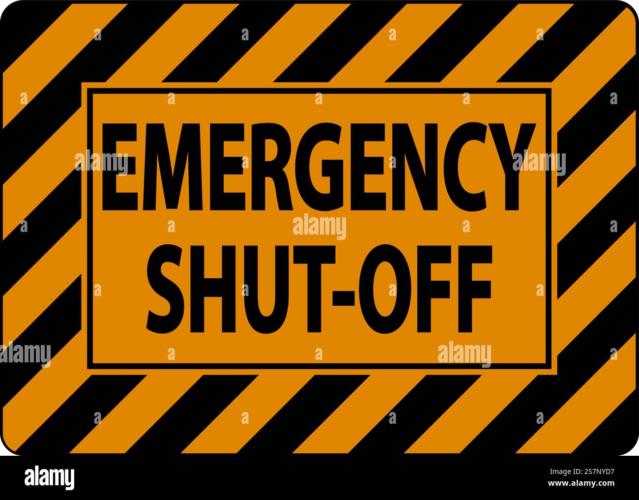 Electrical Equipment Warning Sign Emergency Shut-Off Stock Vector Image ...