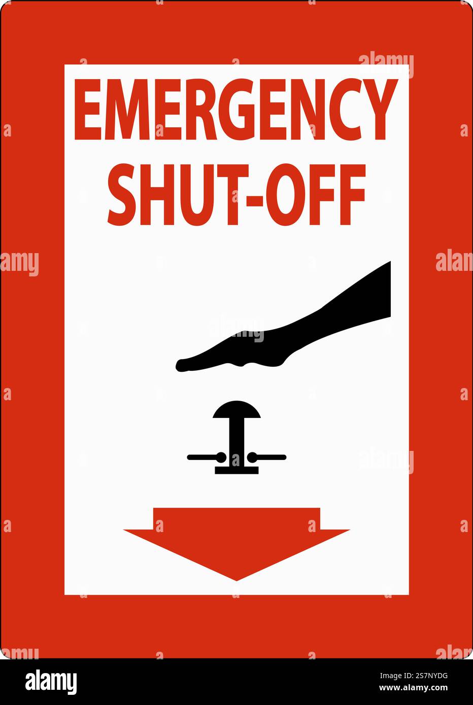 Fire and Emergency Sign Emergency Shut-off Switch Stock Vector Image ...