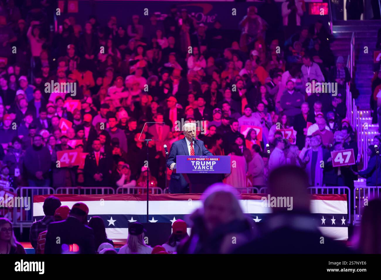 WASHINGTON, DC - JANUARY 19: President-elect Donald Trump speaks to ...