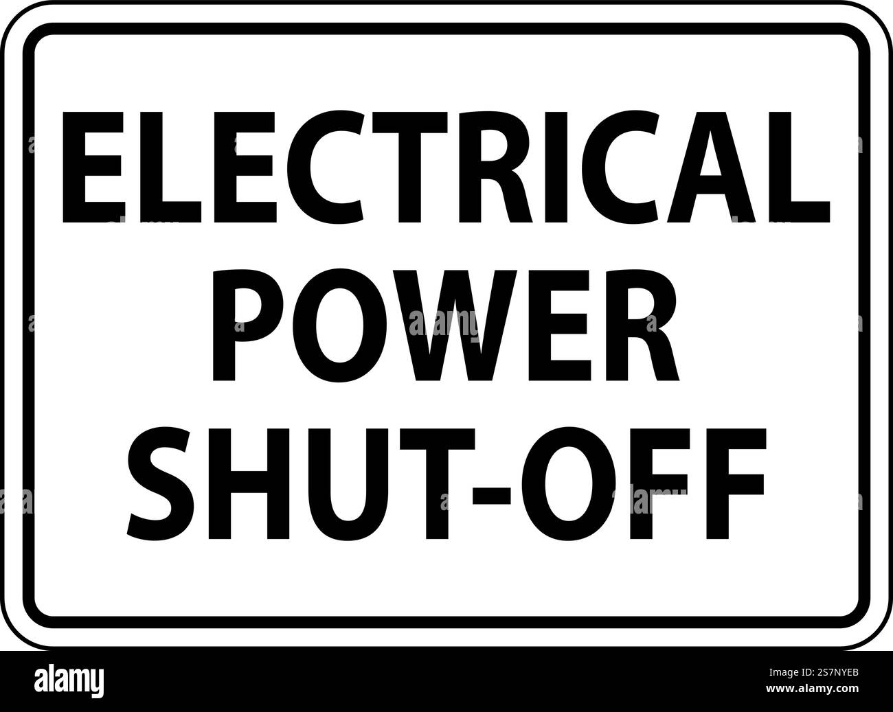 Electrical Equipment Warning Sign Electrical Power Shut-Off Stock ...