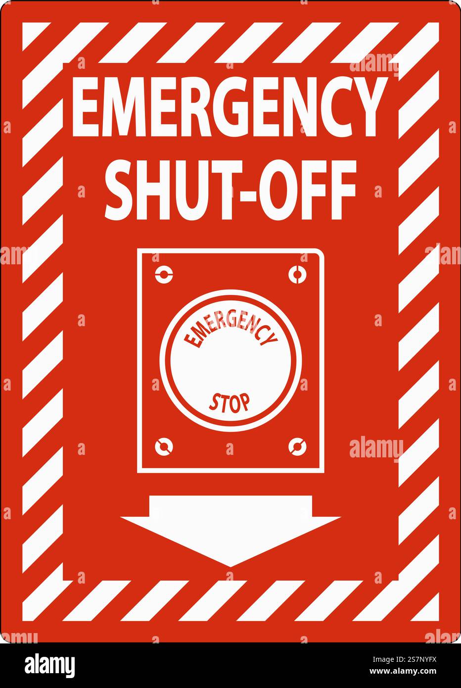Fire and Emergency Sign Emergency Shut-off Stock Vector Image & Art - Alamy