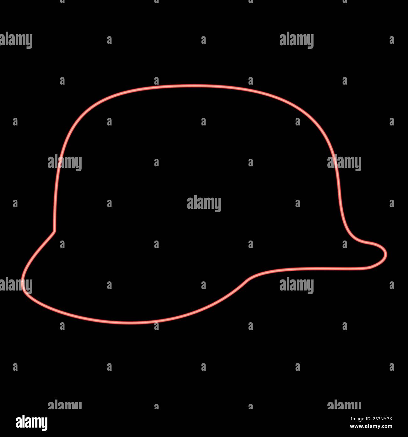 Neon german helmet of World War two 2 stahlhelm ww2 red color vector ...