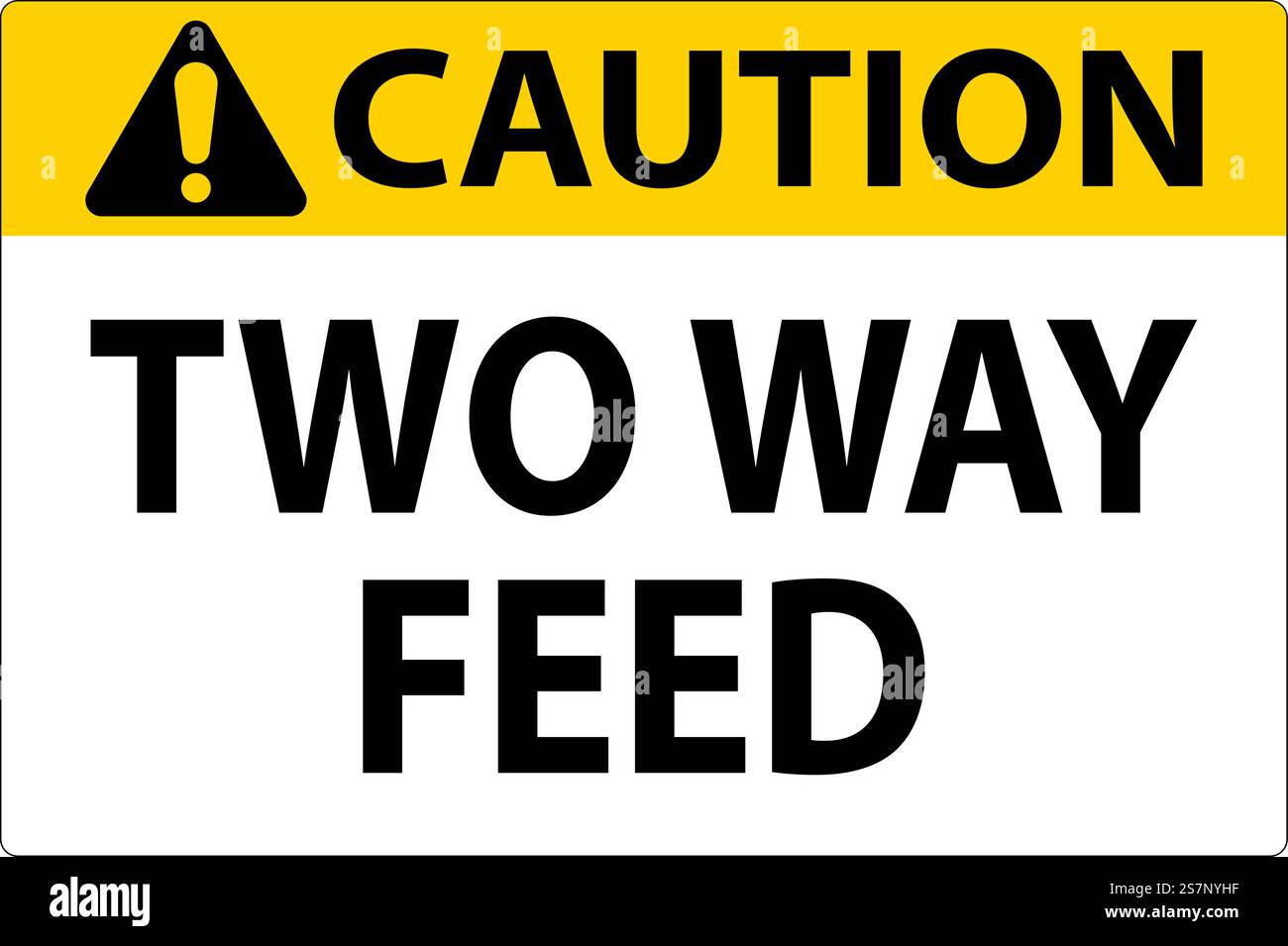 Caution Sign Two Way Feed Stock Vector Image & Art - Alamy