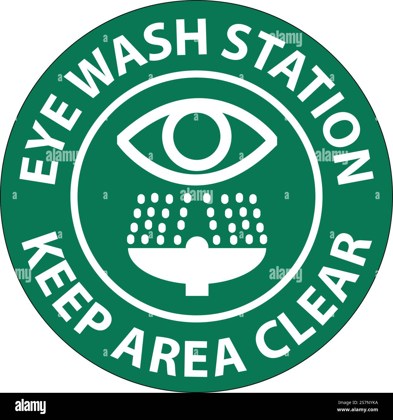 Floor Sign Eye Wash Station - Keep Area Clear Stock Vector Image & Art ...