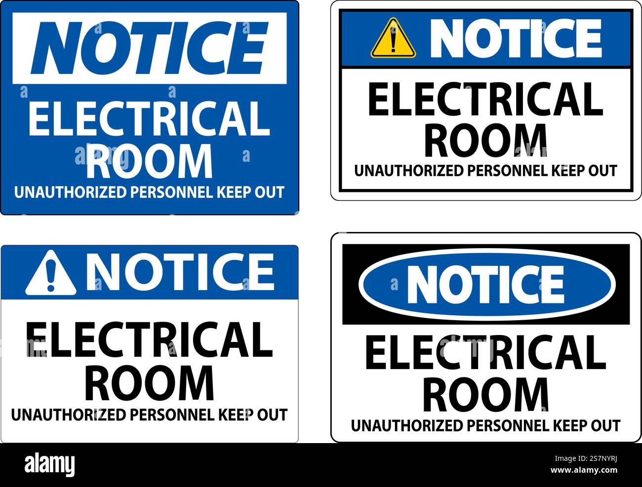 Notice Sign Electrical Room - Unauthorized Personnel Keep Out Stock ...