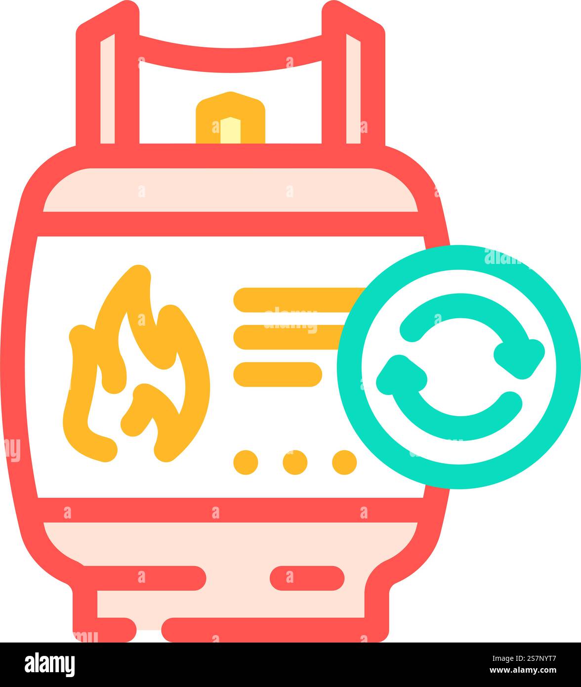 cylinder exchange gas service color icon vector. cylinder exchange gas ...