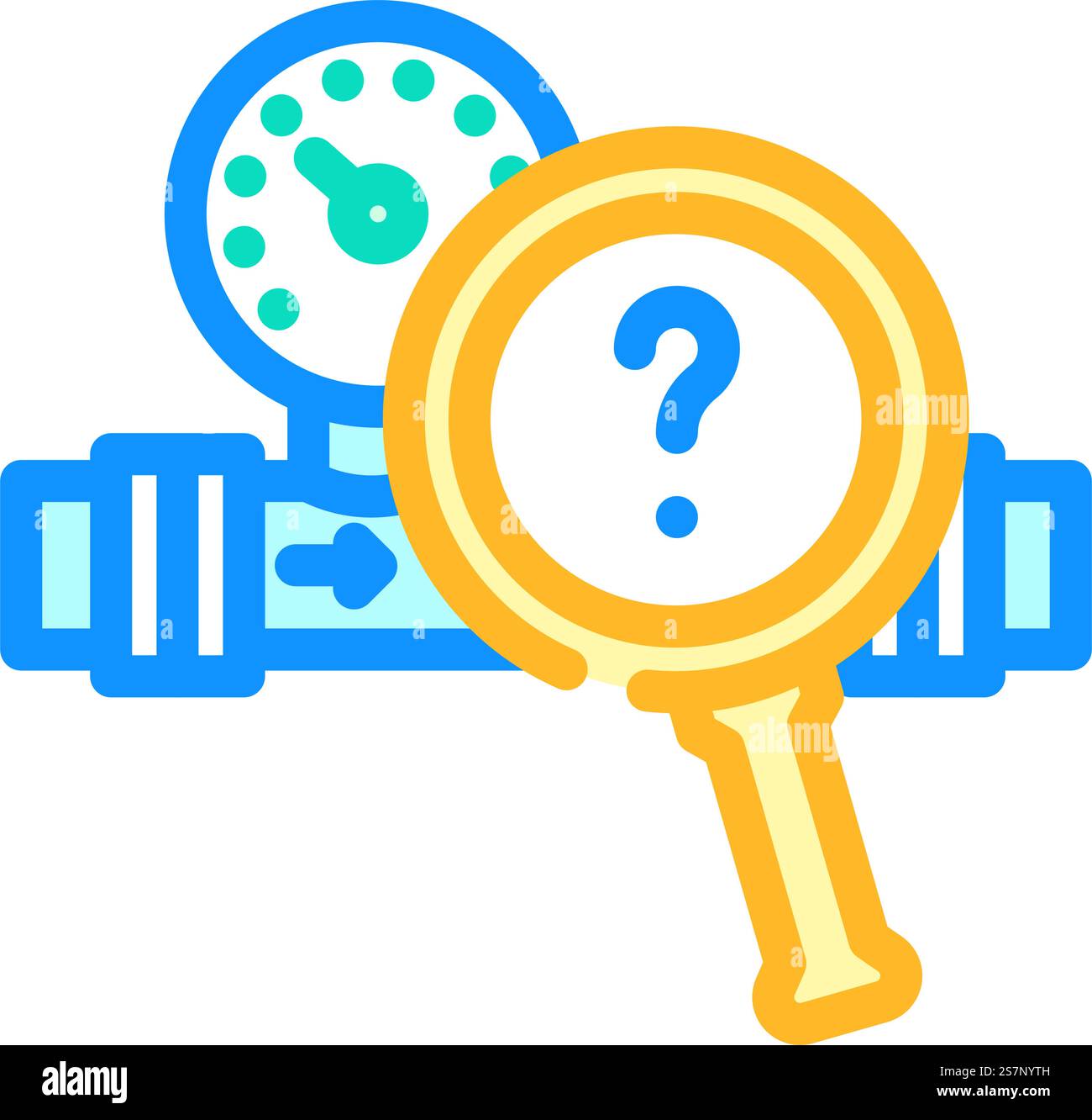 inspection gas service color icon vector. inspection gas service sign ...