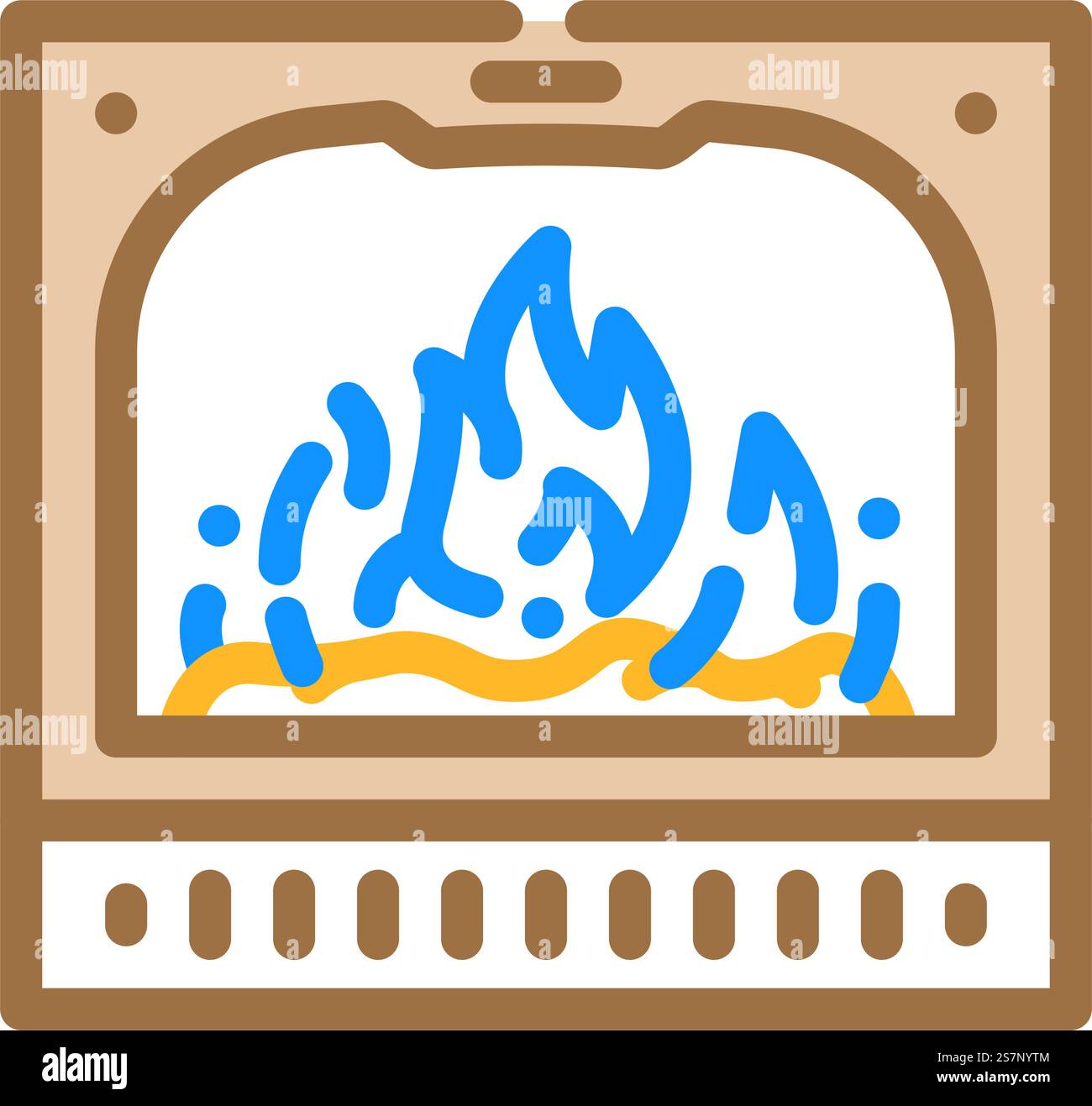 fireplace gas service color icon vector. fireplace gas service sign ...