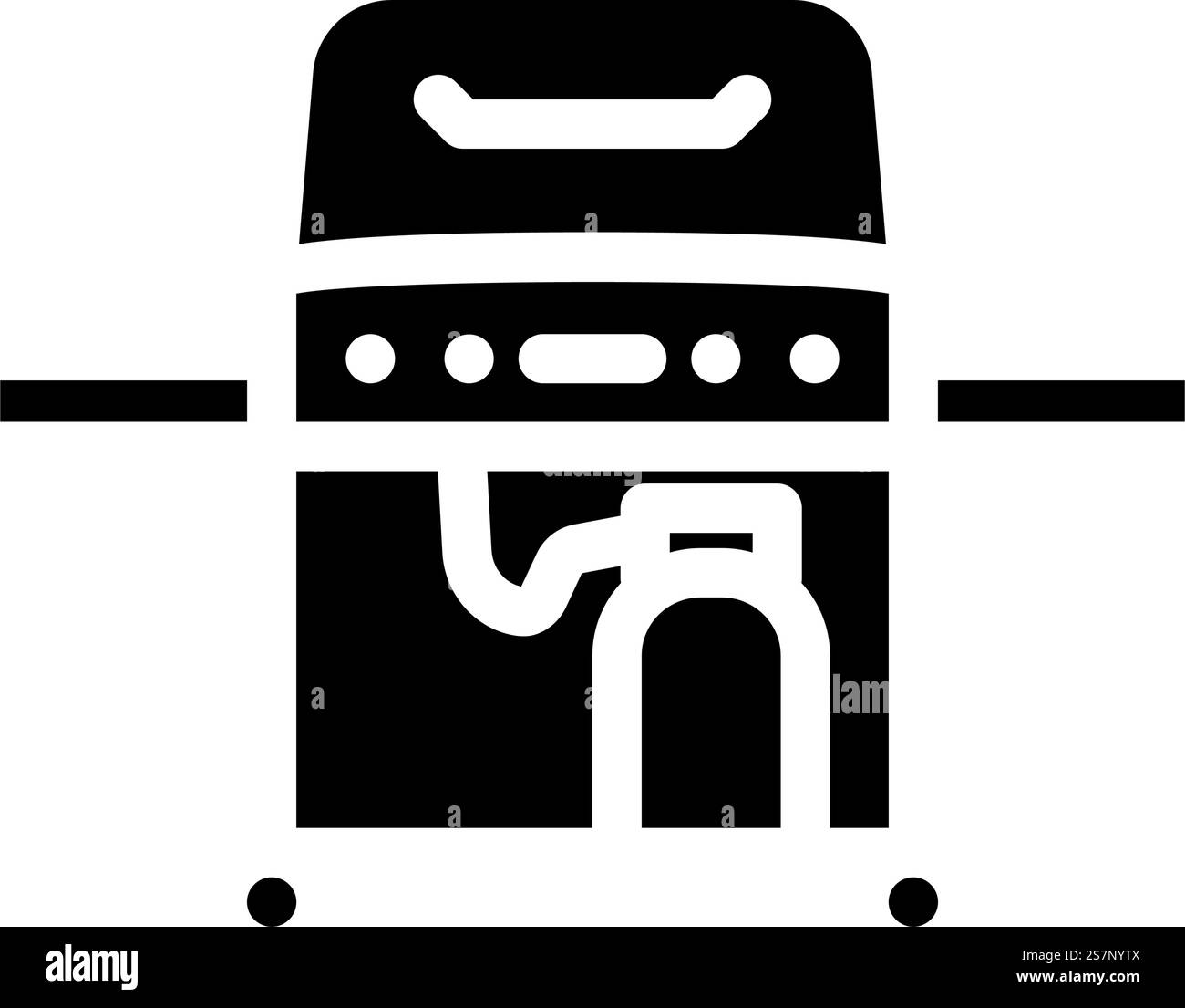grill gas service glyph icon vector. grill gas service sign. isolated ...