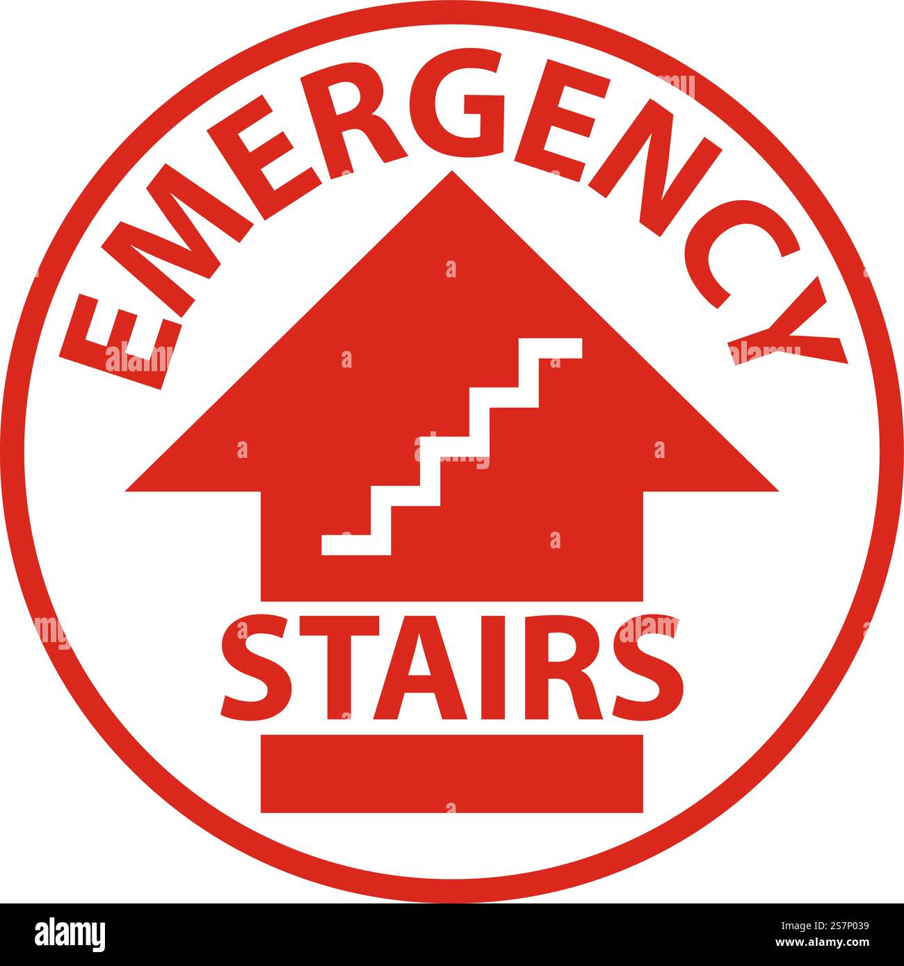Floor Sign Emergency Stairs Stock Vector Image & Art - Alamy