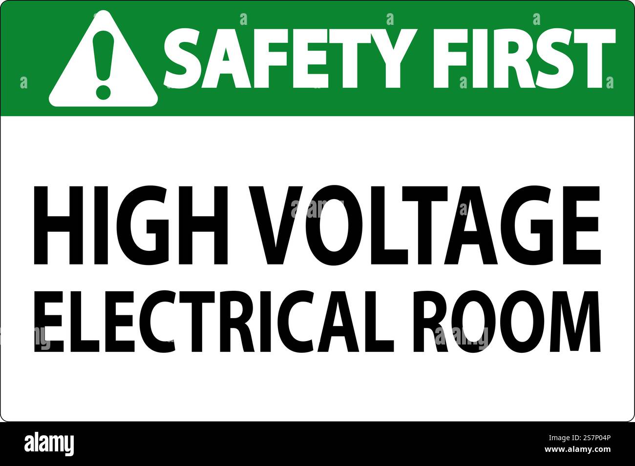 Safety First Sign High Voltage - Electrical Room Stock Vector Image ...