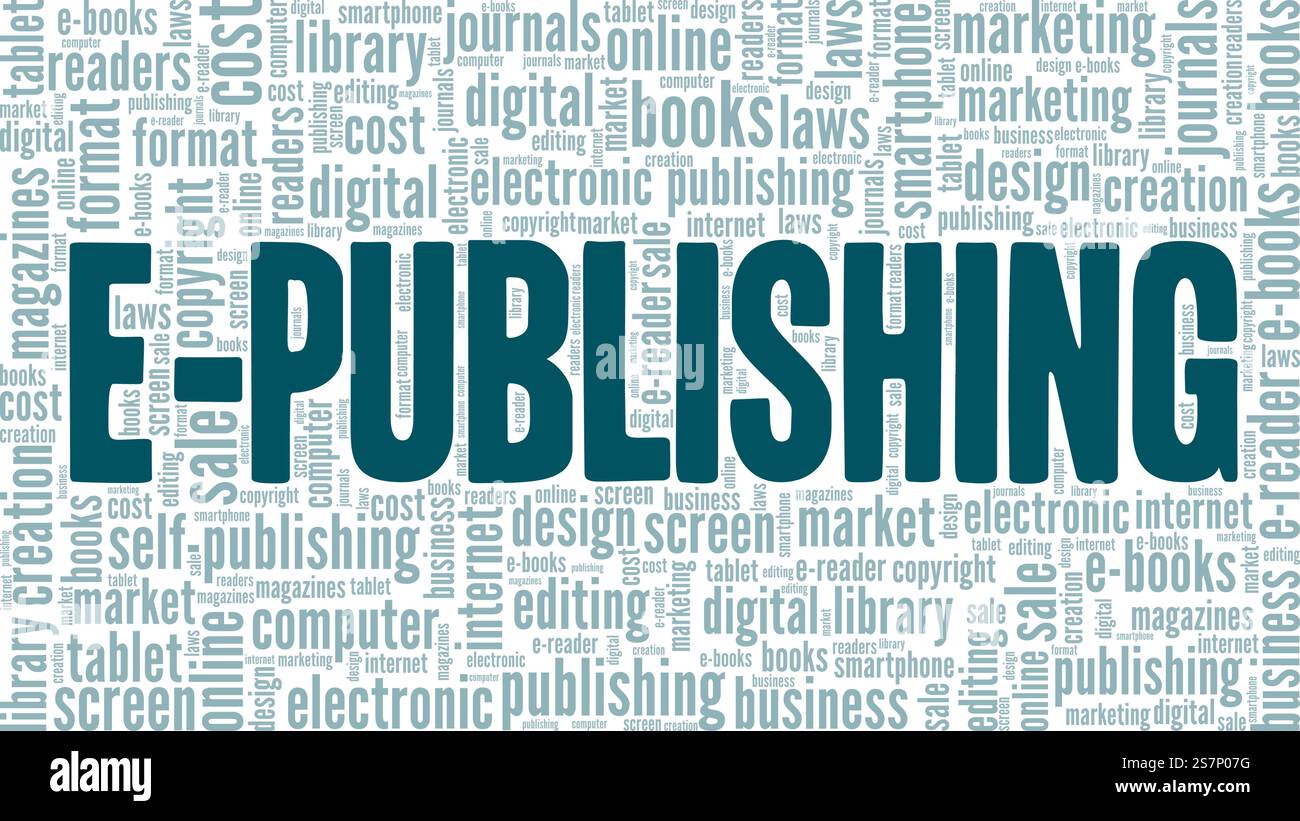 Electronic Publishing. e-publishing conceptual vector illustration word ...