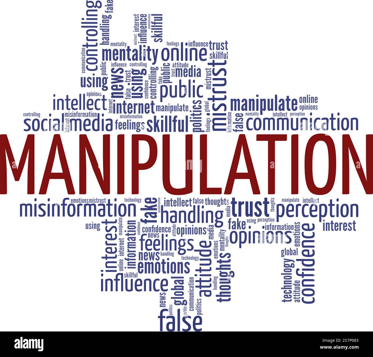 Manipulation concept vector illustration word cloud isolated on white ...