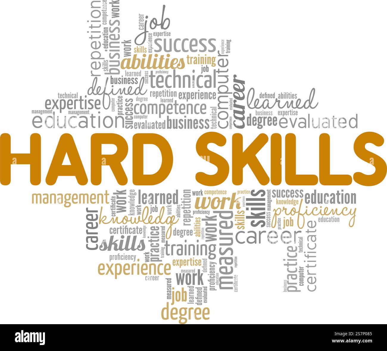 Hard Skills conceptual vector illustration word cloud isolated on white ...