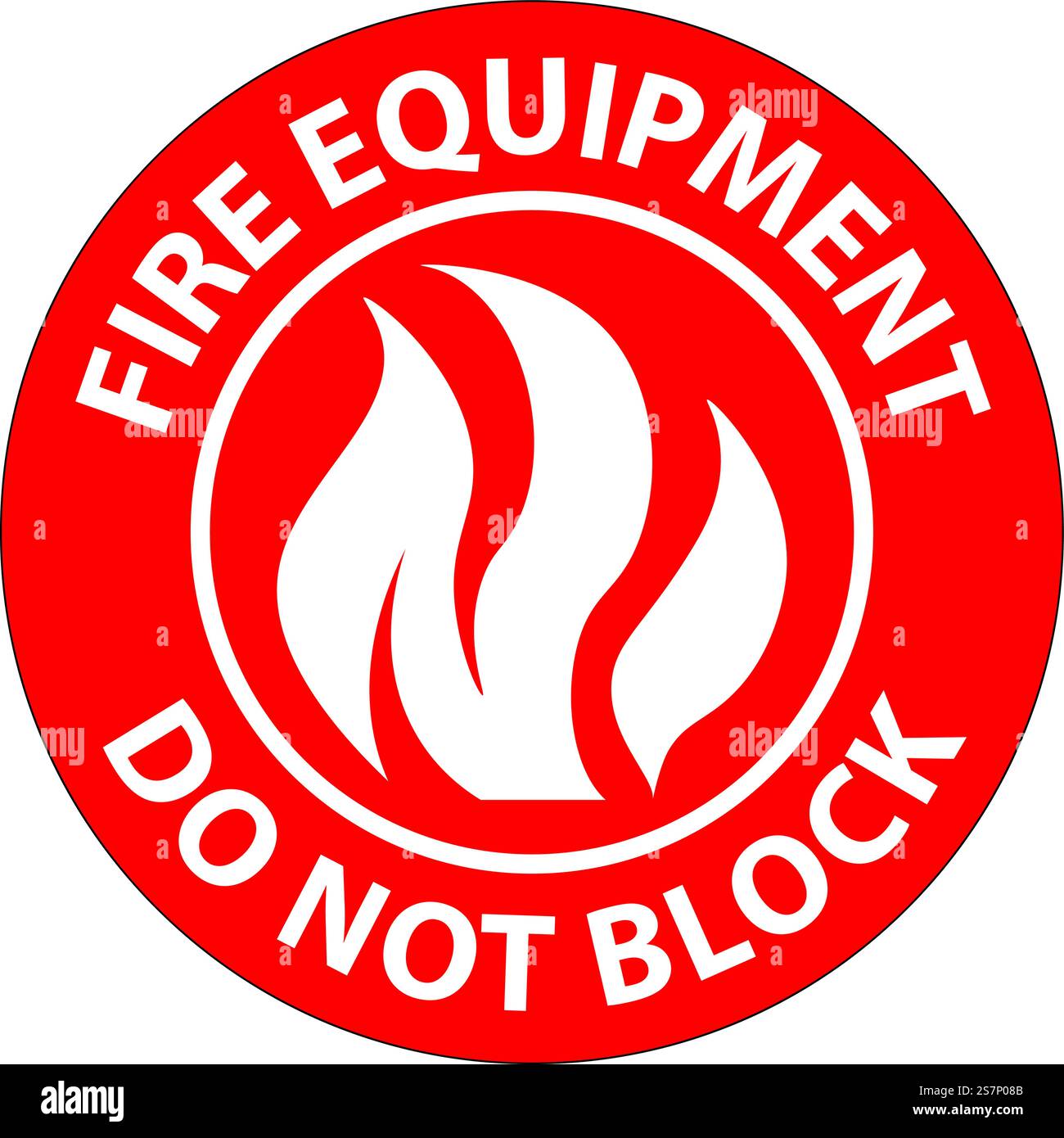 Floor Sign Fire Equipment - Do Not Block Stock Vector Image & Art - Alamy