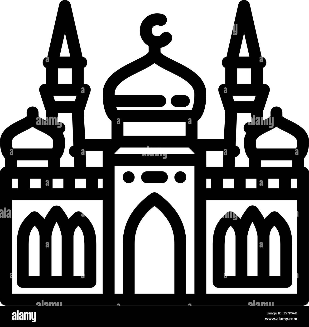 mosque islam muslim line icon vector. mosque islam muslim sign ...