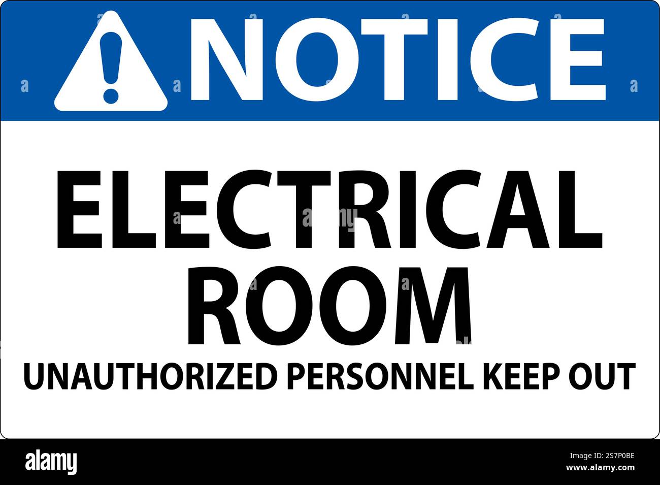 Notice Sign Electrical Room - Unauthorized Personnel Keep Out Stock ...