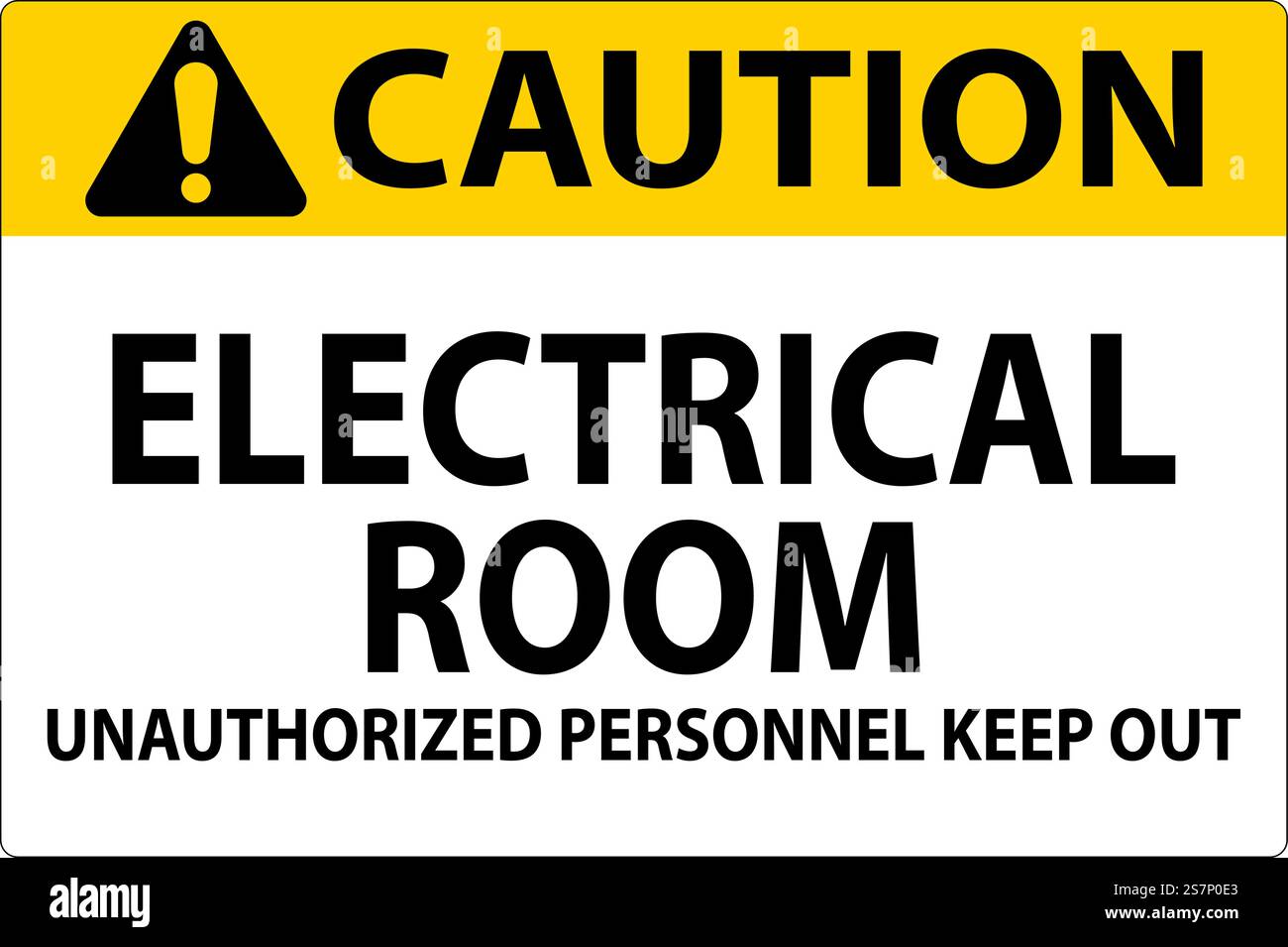 Caution Sign Electrical Room - Unauthorized Personnel Keep Out Stock ...